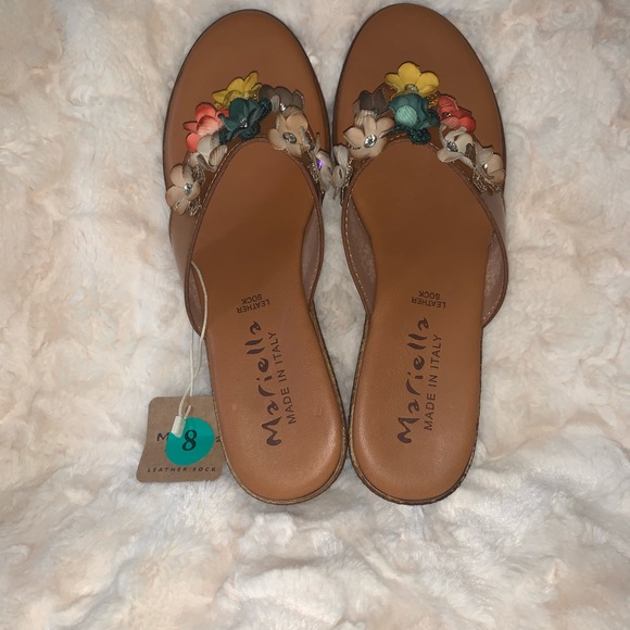 Mariella | Shoes | Nwt Marcella Tan Sandals | Poshmark